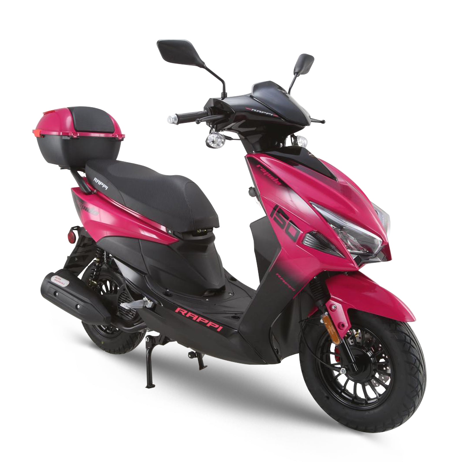 RAPPI RAPIDO-150 Pink 150CC Gas Motorcycle Adult Eqquipped Trunk, 4 St ...