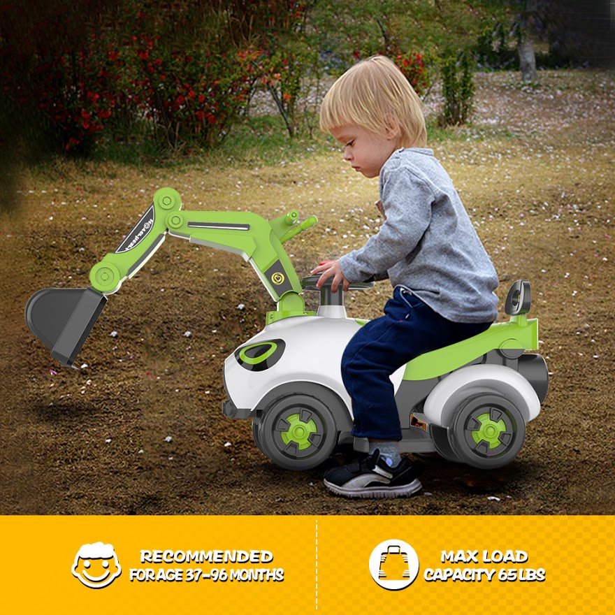 Hoverheart Ride On Electric Motor Excavator With Manual Digger & Music ...